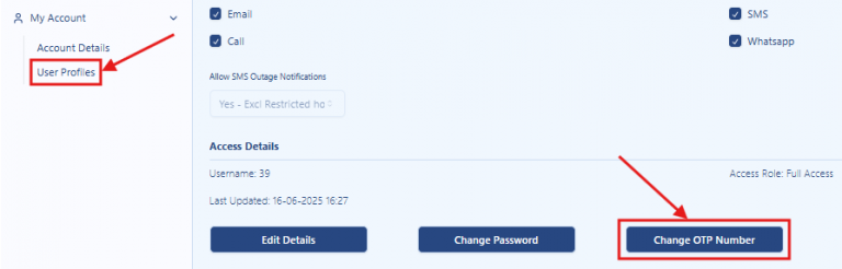 How to Change Your OTP Number – Webafrica Knowledgebase